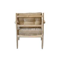 China Mid Century Solid Wood Lounge Chairs Modern Solid Wood Accent Chair With Velvet Upholstery for sale