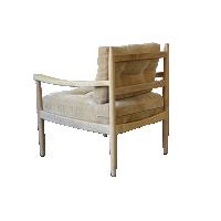 China Mid Century Solid Wood Lounge Chairs Modern Solid Wood Accent Chair With Velvet Upholstery for sale