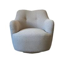 China Comfort Upholstered Swivel Chairs Modern Swivel Accent Chair With Curved Backrest for sale