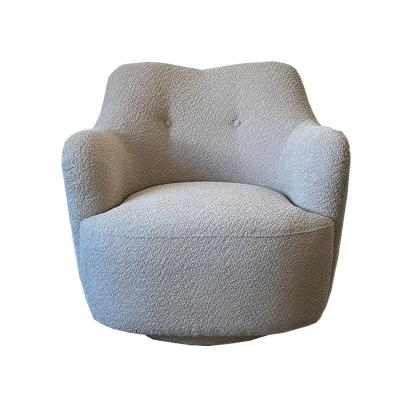 China Comfort Upholstered Swivel Chairs Modern Swivel Accent Chair With Curved Backrest for sale
