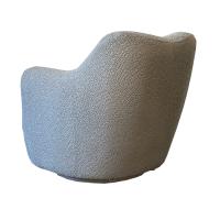 China Comfort Upholstered Swivel Chairs Modern Swivel Accent Chair With Curved Backrest for sale