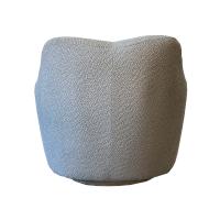 China Comfort Upholstered Swivel Chairs Modern Swivel Accent Chair With Curved Backrest for sale