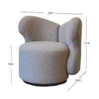 China Butterfly Upholstered Swivel Armchair Stylish Comfortable For Living Rooms for sale