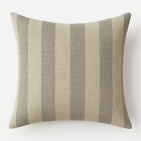 China Classic Linen Stripe Decorative Throw Pillow with 55%Linen 45%Viscose Cover and Neutral Color Palette for sale