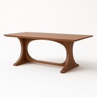 China Aurora 180x90x76cm Curved-Leg Solid Oak Wooden Dining Table with Modern Minimalism for sale