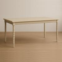 China Vintage Beaded-Leg Solid Wood Dining Table with Solid Oak Frame and 140*80*76 cm Dimensions for sale