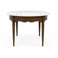 China French Style Oval Marble Dining Table with Solid Wood Base – Vintage 160×90×75 cm Dining Room Table for sale