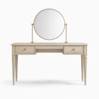 China French Style Solid Wood Vanity Table with Drawers 120×45×75 cm Elegant Dresser for sale
