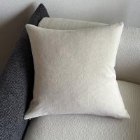China Reversible Clean Stripe Cotton Throw Pillow 45x45cm – Refined Linear Pattern & Solid Cushion with Feather Insert, Modern Everyday Accent Pillow for sale