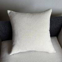 China Reversible Navy Striped Throw Pillow with 55%Linen 45%Viscose Cover and 100% Feather Insert for sale