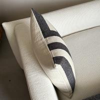 China Reversible Asymmetrical Stripe Throw Pillow with 55%Linen 45%Viscose Cover and 100% Feather Insert for sale