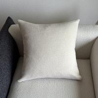 China 18 Inch Grey & Cream Striped Pillow Cover with 55% Linen 45% Viscose Blend Cushion Case for sale