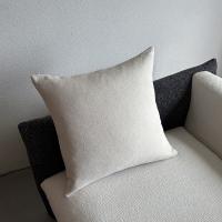 China Navy & Ivory Striped 18 Inch Pillow Cover - 55% Linen 45% Viscose Cushion Case for Modern Decor for sale
