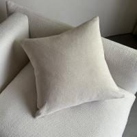 China Modern 55% Linen 45% Viscose Pillow Cover with Patchwork Stripe Design and Neutral Beige Geometric Cushion Case for sale