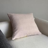 China Reversible 100% Cotton Throw Pillow with Feather Insert – Soft Pastel Cushion for Sofa & Bedroom for sale