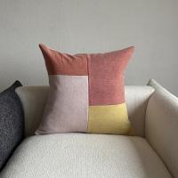 China Reversible 100% Cotton Throw Pillow with Feather Insert – Soft Pastel Cushion for Sofa & Bedroom for sale