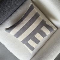 China Reversible Throw Pillow with 55%Linen 45%Viscose Cover and 100% Feather Insert – 45x45cm Decorative Pillow for sale