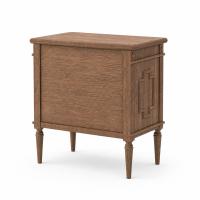 China Dustproof Rustic Wooden Bedside Tables With Drawer And Cabinet Storage 62×48×66cm for sale