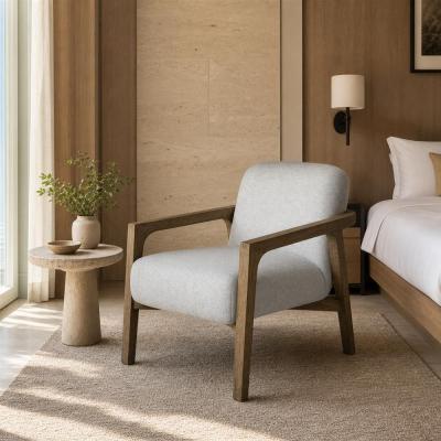 China Solid Wood Upholstered Lounge Chair | Custom Hospitality Seating CYC-013 for sale