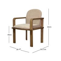 China SOLID WOOD UPHOLSTERED ARMCHAIR CYC-023 for sale