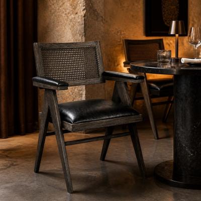 China Dark Wood Cane Back Dining Armchair  CYC-031-LE for sale