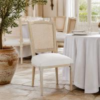 China French Cane-Back Upholstered Dining Chair CYC-048 for sale