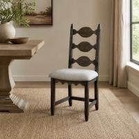 China Sculpted Ladder Back Upholstered Dining Chair CYC-056 for sale