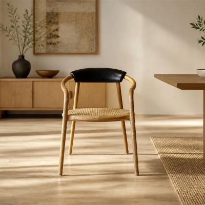 China Cane Seat Curved Wood Dining Armchair CYC-067 for sale