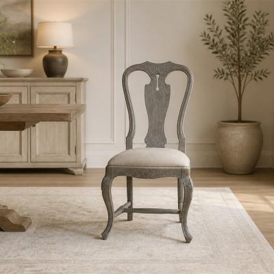 China Queen Anne Upholstered Wood Dining Chair CYC-070 for sale