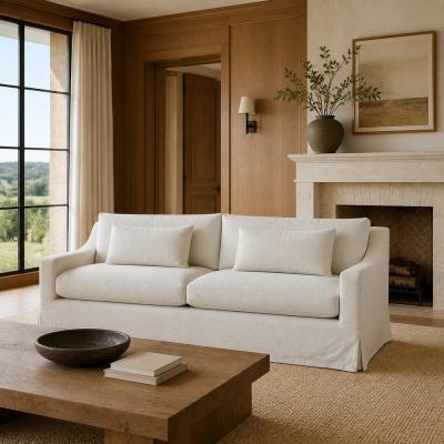 China Transitional High-Back 3-Seater Slipcovered Sofa  SF-005 for sale