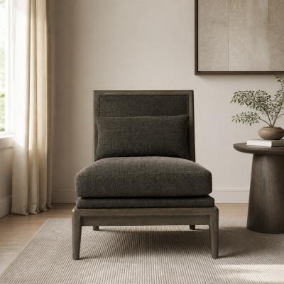 China Modern Dark Wood Lounge Chair with Lumbar Cushion   CYC-045 for sale