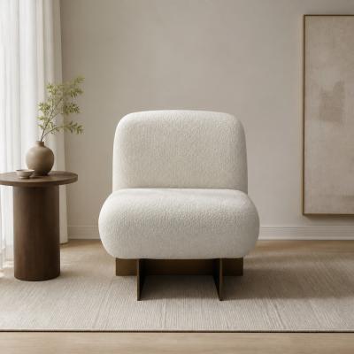 China Modern Boucle Metal Base Single-Seat Lounge Chair   CYC-011 for sale