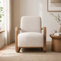 China Organic Modern Solid Wood Armchair with Upholstered Seat  LG-5003 for sale