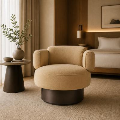 China Contemporary 1-Seater Metal-Base Swivel Lounge Chair TR-H006 for sale
