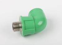 China PlPPR Male Elbow 90 Degrees Right Angle Engineering Fittings for sale