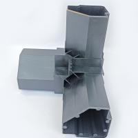 China Customized Plastic Parts PA Injection Molding Parts Black Color Corner Angle Connector for sale