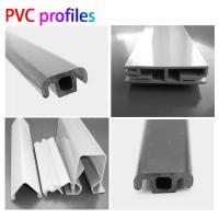 China High gloss exterior PVC Extrusion Profiles White Black Or Other Color Options customized size for sale