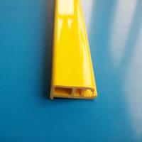 China Decorative Yellow Glossy Plastic PVC Extrusion Profiles Can Be Cut for sale