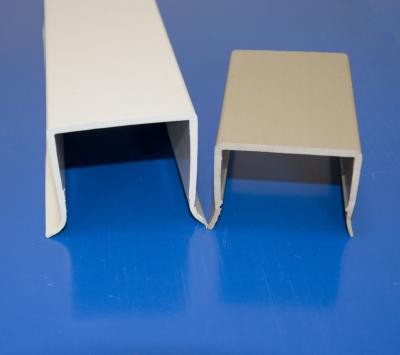 China Plastic Parts Embossed C U Channel Extrusion Customized Multi Color For Interior Decoration for sale