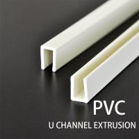 China PVC Glass Panel Protection Extruded Plastic U Channel Slot U-Type Strip for sale