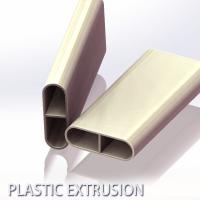 China Custom Glossy Flat Plastic PVC Extrusion Profiles For Central Air Conditioner for sale