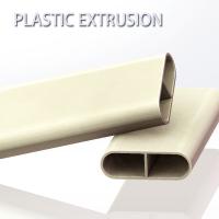 China Custom Glossy Flat Plastic PVC Extrusion Profiles For Central Air Conditioner for sale
