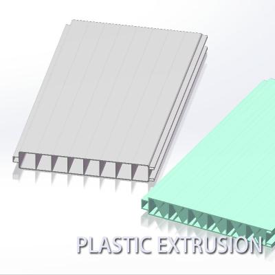 China Partition Wall Plastic Extruded Profiles Extruded Polycarbonate Sheet for sale
