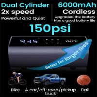 China Effortlessly Inflate Your Car Tires with YANTU A22 Double Cylinder Cordless Tyre Pump for sale