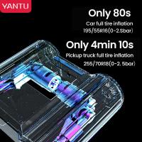 China Car Tyre Air Pump YANTU E2 12V DC Portable Digital Tire Inflator with 30 Cylinder Black for sale