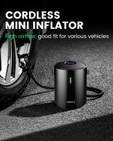 China Portable Mini Cordless Air Pump Car Air Compressor YANTU A05 Wireless 12V Tire Inflator for sale