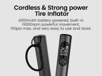 China YANTU A23 Portable Wireless Rechargeable Tire Inflator 12V Electric Automatic Silent for sale