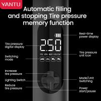 China YANTU A23 Portable Wireless Rechargeable Tire Inflator Emergency Light and Noise ≤80dB for sale