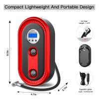 China ABS Material YANTU A01 12v Electric Car Air Inflator Portable Digital Pumps Compressor for sale