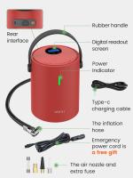 China 2022 A05 150PSI Rechargeable Electric Portable Tire Inflator for BMW Car and Bicycle for sale